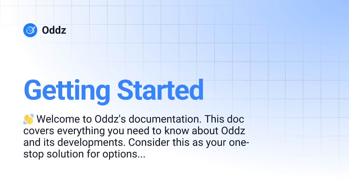 Getting Started | Oddz